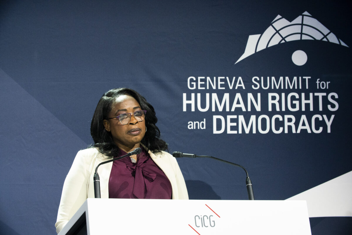 Niemat Ahmadi - The Geneva Summit for Human Rights and Democracy